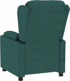 Elektrické polohovací křeslo tmavě zelené textil 3098783
