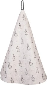 Béžová kulatá textilní uterka s králíčkem Bunny Buddies - Ø 80 cm