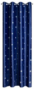 Vánoční dekorační závěs s kroužky CAROL 01 modrá 140x250 cm (cena za 1 kus) MyBestHome