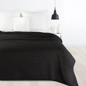 Přehoz na postel 200x220 Bukla černá jehněčí kůže z mikrovlákna Eurofirany