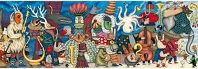 DJECO Panoramatické puzzle Orchestr / 500 dílků / 97 x 33 cm