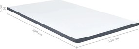 vidaXL Vrchní matrace na postel boxspring 200 x 120 x 5 cm středně měkký [288213]