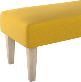 Dlouhá lavička 100x40cm barva žlutá látka sametová
