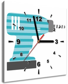 Gario Obraz s hodinami Modrá vrtačka Rozměry: 30 x 30 cm