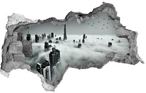 Wallmuralia Fototapeta díra na zeď 3D Mlha nad Dubajem 95x73 cm