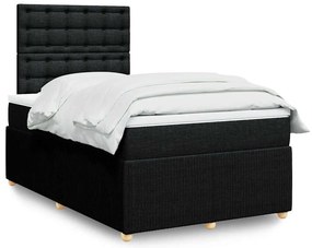 Box spring postel s matrací černá 120x200 cm textil 3294339