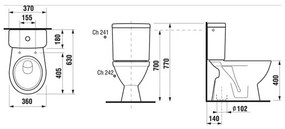 Jika Lyra Plus WC kombi, spodní odpad H8263870002413