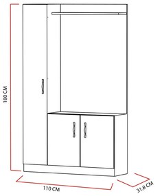 Předsíňová sestava Naturel White