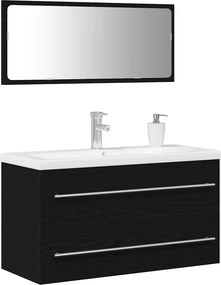 Skříňka pod umyvadlo 3 ks Černý dub 90 x 38,5 x 48 cm 3333131
