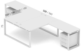 NABYTEK-DESIGNOVY.CZ - DEBZ31O - Kancelářská sestava EPIC Z31 O pro dvě osoby, dub/černá