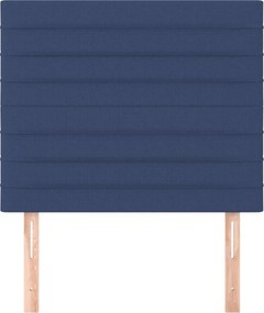 Čelo postele modré 90x5x118/128 cm látkové 3116460