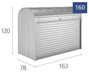 Biohort Úložný box StoreMax® 160, šedý křemen metalíza