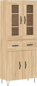 Skříň highboard dub sonoma 69,5 x 34 x 180 cm kompozitní dřevo 3198564