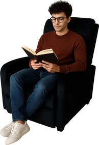 Relaxační křeslo René rozkládací černé
