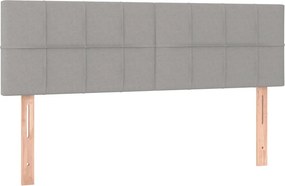 Box spring postel s matrací a LED světle šedá 140x190 cm textil 3133709