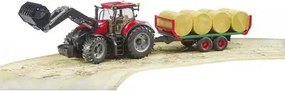 Bruder 3198 Traktor Case IH Optum 300 CVX s čelním nakladačem a přepra