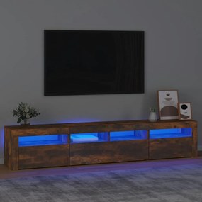 TV skříňka s LED osvětlením kouřový dub 210 x 35 x 40 cm 3152735