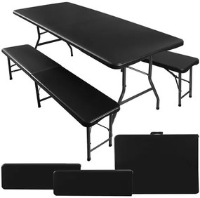 JAKS Skládací pivní set 180 cm černý