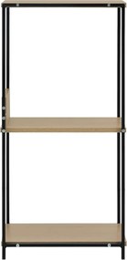 Malá rovná knihovna černá a dub 33,5 x 39,6 x 79,7 cm kompozit 288233