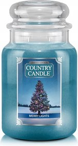 Merry Lights Country Candle – velká vonná svíčka se 2 knoty (737 g)