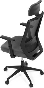 Kancelářská židle KA-V3329 BK, synchronní mechanismus, síťovina Šedá
