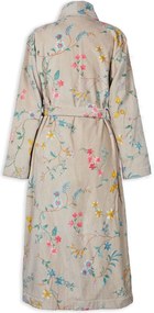 Pip Studio Les Fleurs bavlněný froté župan, khaki (Dámský župan z bavlněného froté středně dlouhý)
