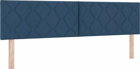 Postel s boxspringem s čelo Modrá 180 x 200 cm textil 3340107