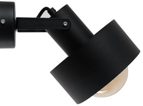 OnaDnes -20% Nordic Design Černé kovové nástěnné světlo Mayen 23 cm
