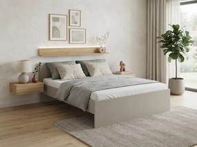 Postel ELISA 160 x 200 cm, kašmírově béžová Rošt: Bez roštu, Matrace: Bez matrace