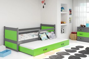 BMS Group Dětská postel s výsuvnou přistýlkou RICO grafit Velikost postele: 190x80 cm, Barva výplní: Grafit