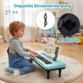 Costway 37 Klávesy Elektronické piano s mikrofonem a hudebním