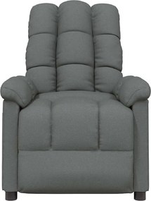 Masážní křeslo tmavě šedé textil 289807