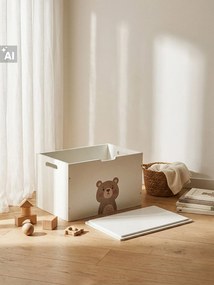 Sinsay - Úložný box s potiskem medvídka - zelená