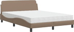Postel s matrací Dover cappuccino 140 x 190 cm umělá kůže 3208401