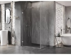 Mexen Lunar-B, sklápěcí sprchový kout levý 95 x 70 cm, 8mm čiré sklo, chromový profil, 832-095-070-01-00-L