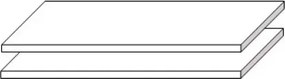 Set polic do skříně (2 ks) Locarno, 90 cm
