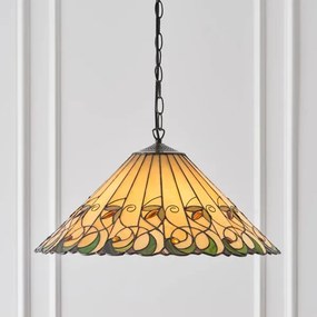 Endon 64194 - Lustr na řetězu Tiffany JAMELIA 3xE27/60W/230V pr. 50 cm