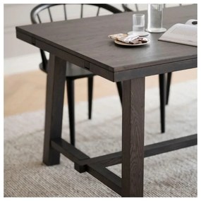 Tmavě hnědý dubový jídelní stůl Rowico Brooklyn, 170 x 95 cm