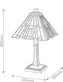 Elstead INGLENOOK vitrážová stolní lampa 1x E14