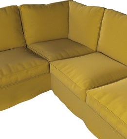 Potah na pohovku IKEA  Ektorp rohová barva žlutá látka sametová