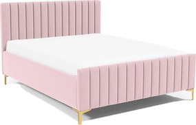 Eka Čalouněná postel SUTRA+ 160x200 cm Barva látky Trinity: Světle růžová (Trinity 2319), Úložný prostor: Bez úložného prostoru