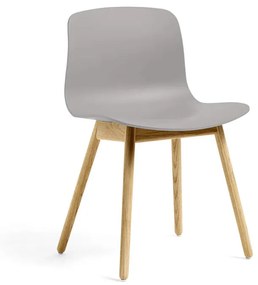 HAY Židle AAC 12 Lacquered Solid Oak, concrete grey