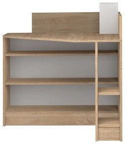 Pracovní stůl s deskou v dubovém dekoru 94x94 cm Wall – TemaHome