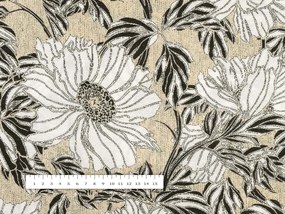 Biante Dekorační povlak na polštář PML-089 Bílé květy na béžovém 40 x 60 cm