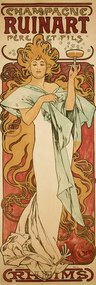 Mucha, Alphonse Marie - Obrazová reprodukce Champagne Ruinart, 1896, (20 x 60 cm)