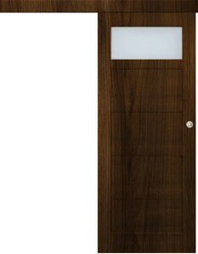 posuvné interiérové dveře na stěnu vasco doors BRAGA model 2 Průchozí rozměr: 70 x 197 cm, Orientace dveří: Levé dveře, Dekor: Dub šedý