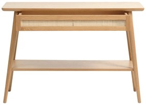 Konzolový stolek s deskou v dubovém dekoru v přírodní barvě 40x110 cm Barrali – Unique Furniture