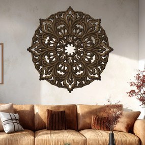 dřevo života 4 vrstvá mandala SEBEDŮVĚRU Zvolte rozměr (cm): 80x80, Zvolte barvu dekoru: Ořech-Wenge