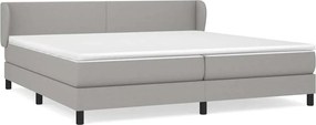 Box spring postel s matrací světle šedá 200 x 200 cm textil 3126109