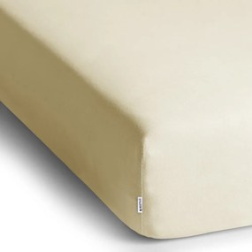 Béžové napínací prostěradlo jersey 160x200 cm Amber – Restilo